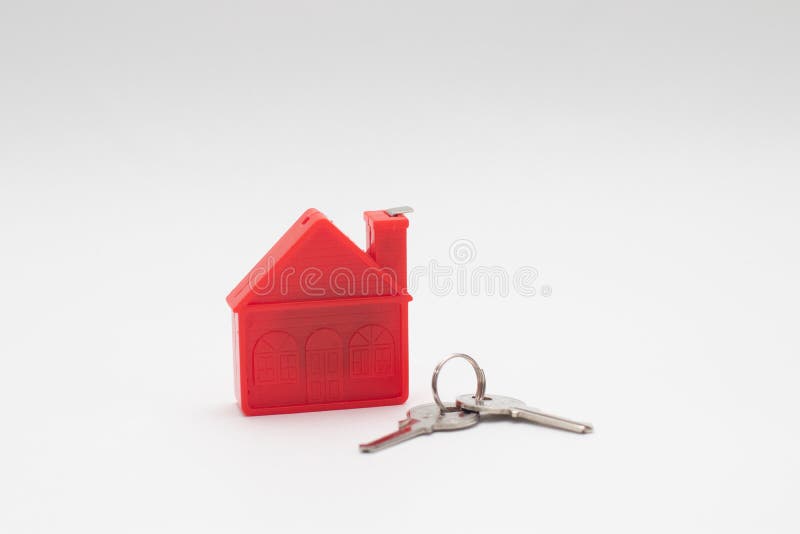 Red House Model with Keys. Real Estate Stock Image - Image of ...