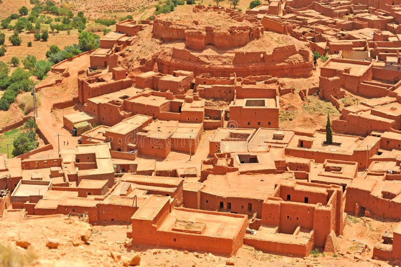 Red house of Morocco stock image. Image of landscape - 27433497