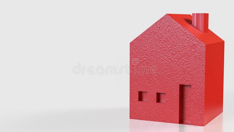 The Red House for Property or Real Estate Concept 3d Rendering Stock ...