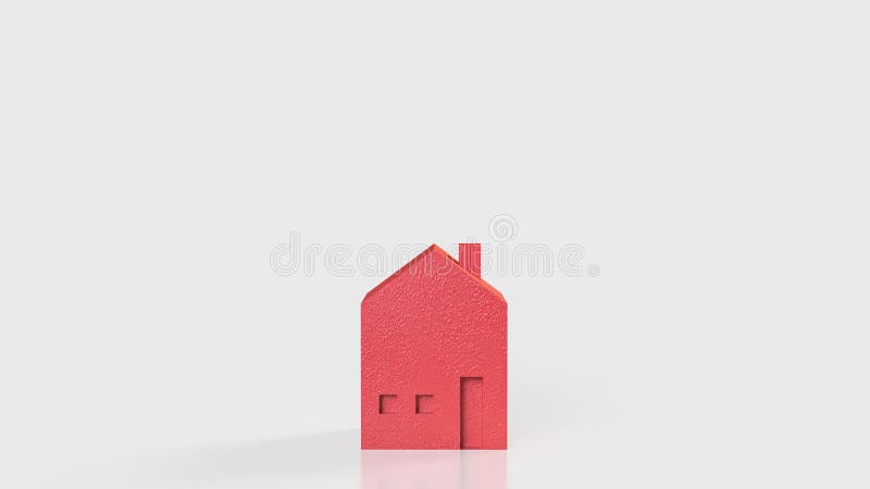 The Red House for Property or Real Estate Concept 3d Rendering Stock ...