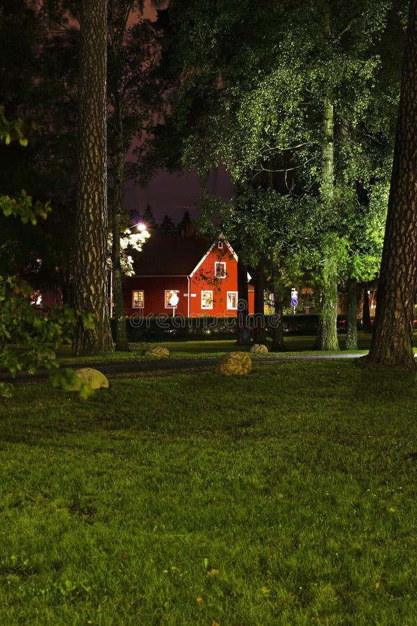 The red house stock photo. Image of house, trees, green - 134593116