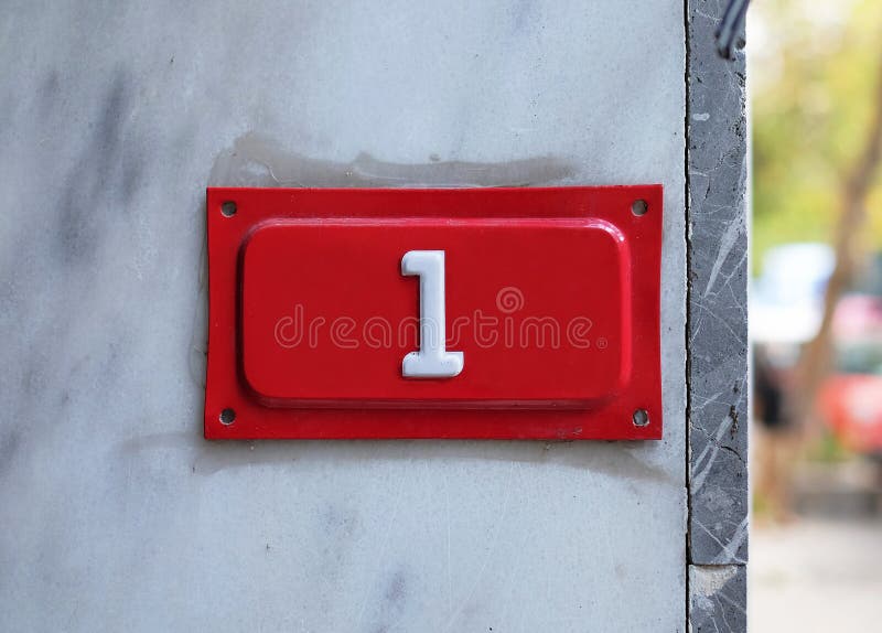 Street Address Sign Number 1 Number One Stock Photos - Free & Royalty ...