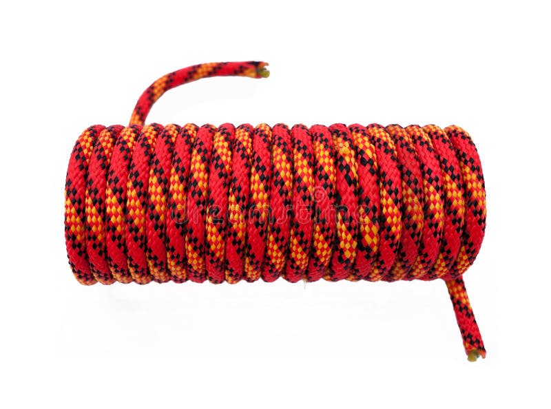 Red household rope stock image. Image of strands, bright - 66750769