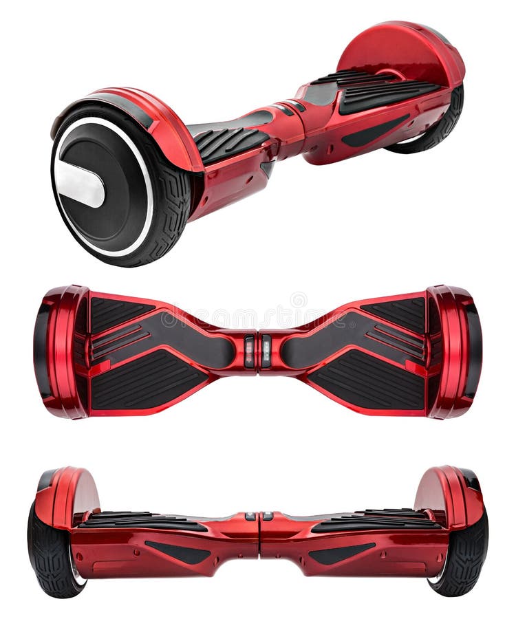 Red hover Board stock image. Image of giroscooter, fixing - 92654219