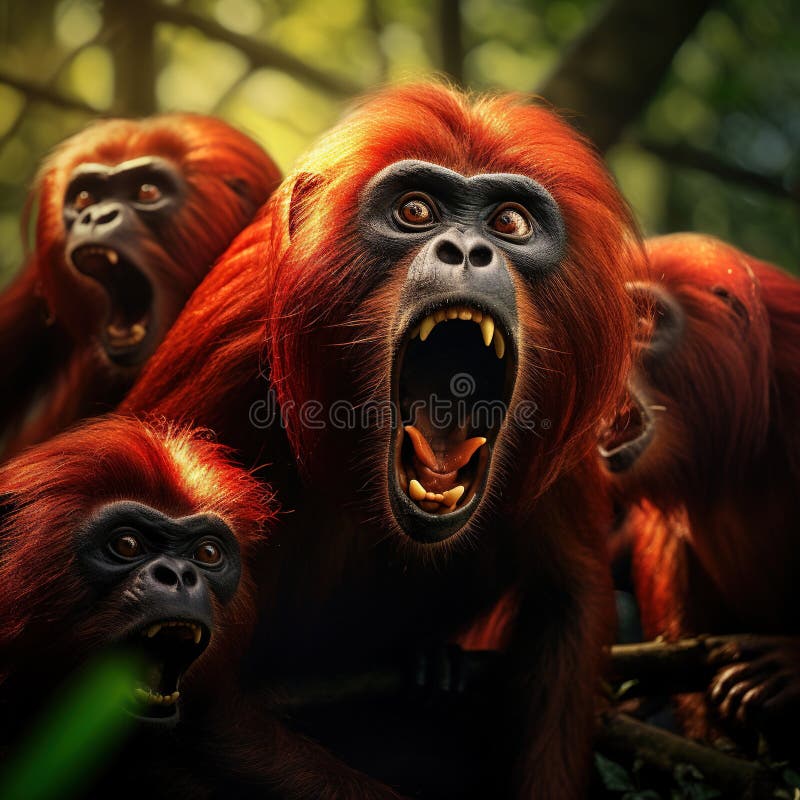 Howler Monkey Alpha Stock Illustrations – 4 Howler Monkey Alpha Stock ...