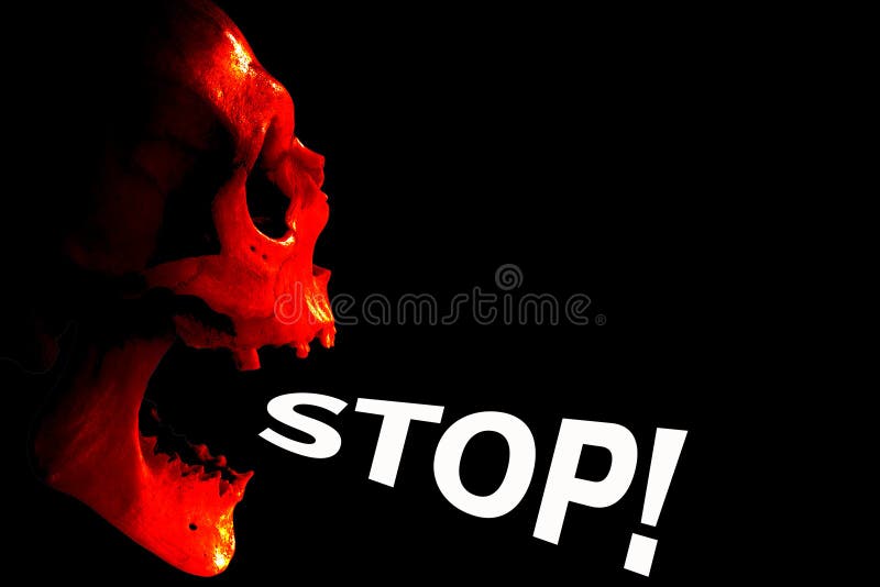 Human Skull, Side View. Isolated on White Stock Image - Image of ...