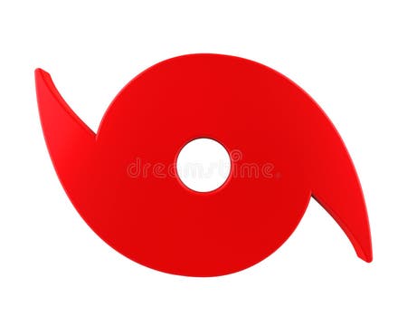 Red Hurricane Symbol Isolated Stock Illustration - Illustration of sign ...