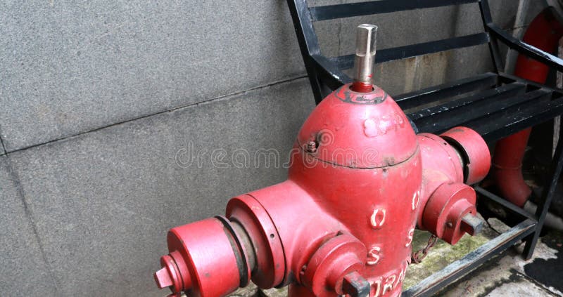 Red Hydrant for Anticipation in Case of Fire Stock Image - Image of ...