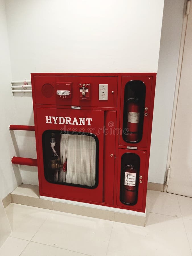 Red Hydrant in Building Tower Stock Image - Image of building, tower ...