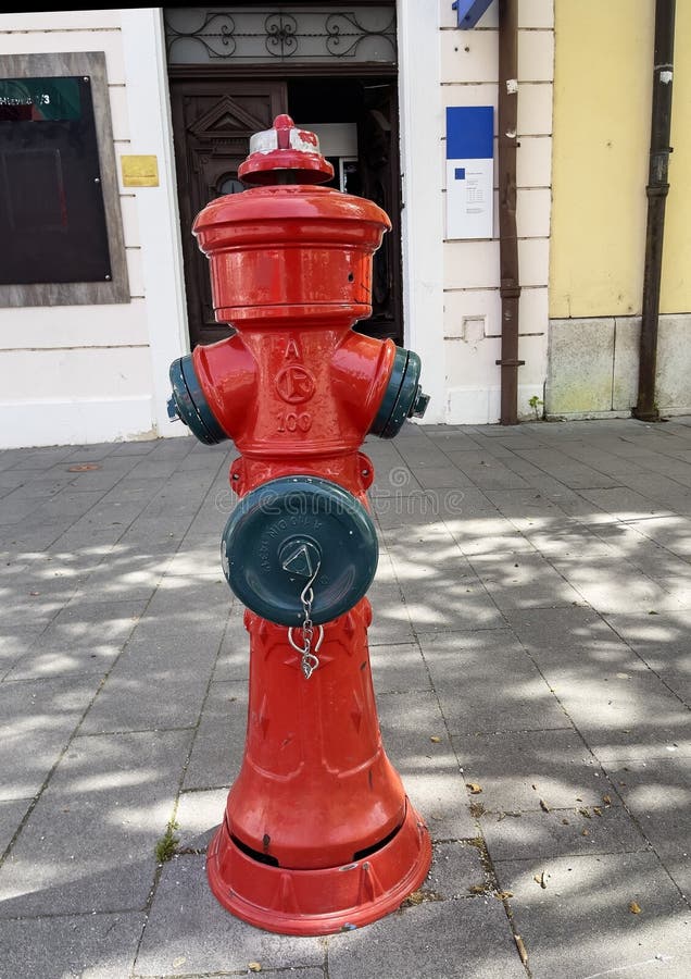 Red Hydrant, Fire Prevention System, Details on City Building ...