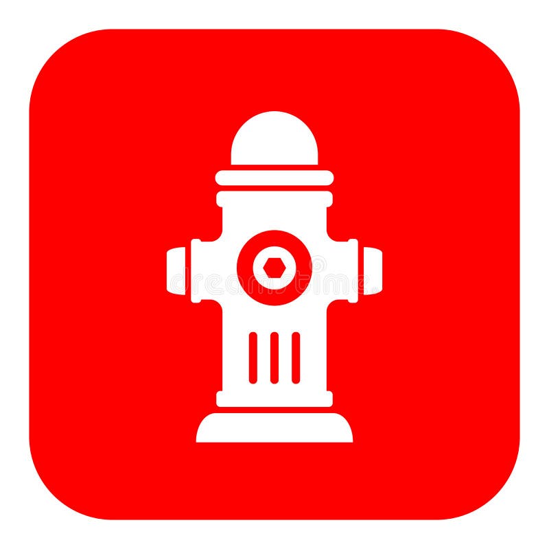 Red hydrant vector sign stock vector. Illustration of emblem - 103549033