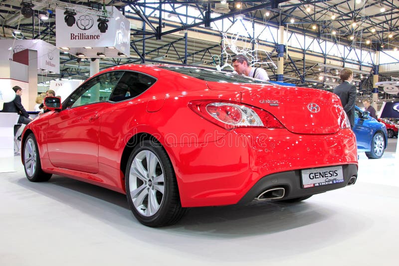 Red Hyundai Genesis editorial stock image. Image of genesis - 37459094