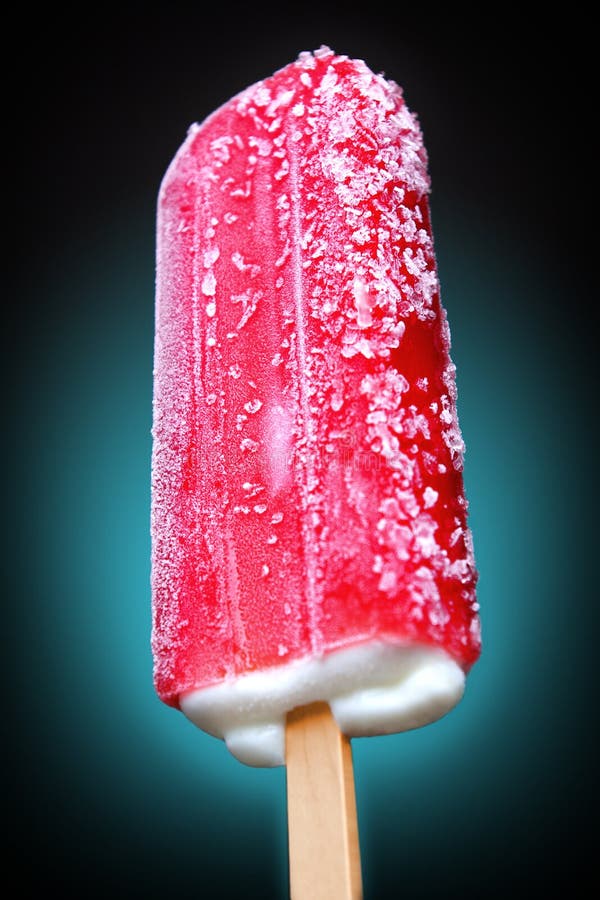 Red Ice Cream stock photo. Image of close, stick, fruit - 7644088