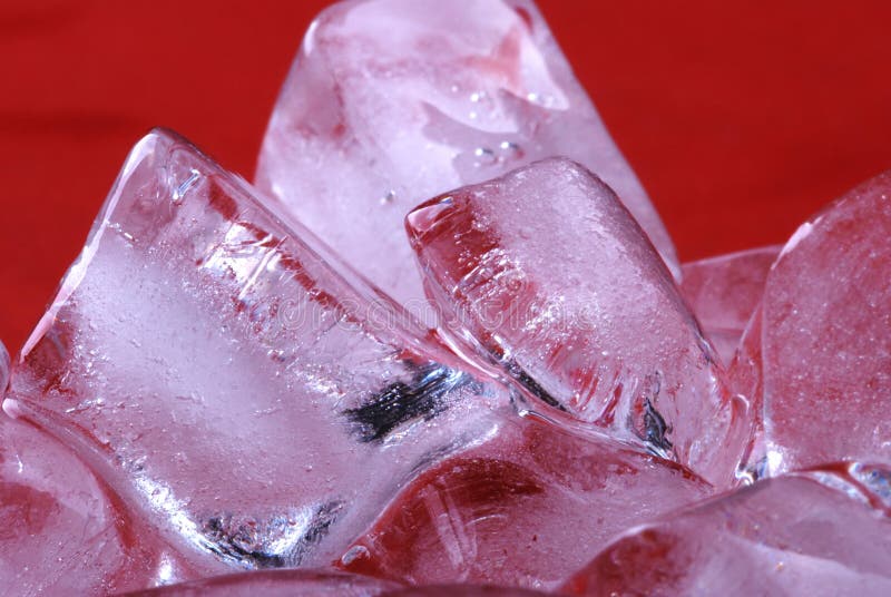 Red ice cubes stock photo. Image of cool, clear, water - 6431156