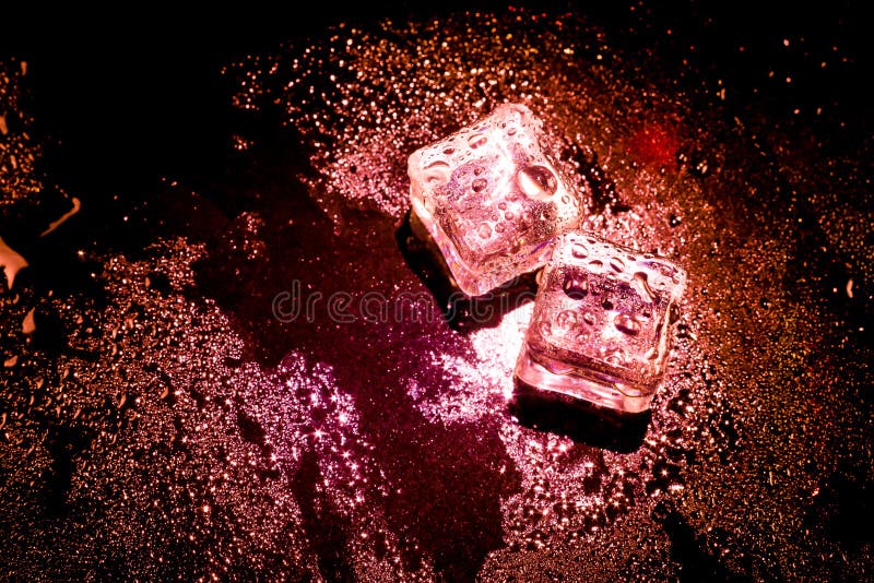 Red ice cubes stock photo. Image of background, cool, stack - 6431156