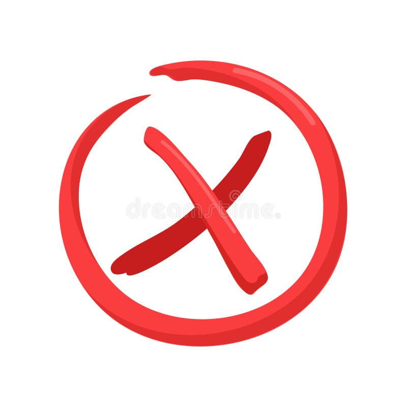 Red X Icon Clipart Logotype Isolated Vector Illustration Stock Vector ...