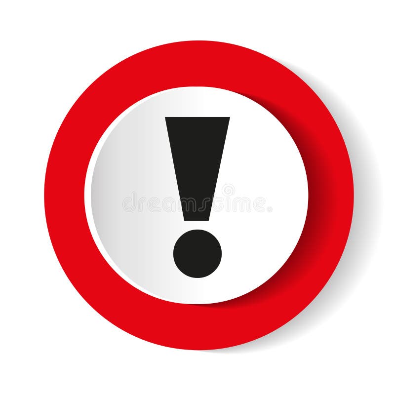 A Red Icon with an Exclamation Point. Vector Illustration. Stock Vector ...
