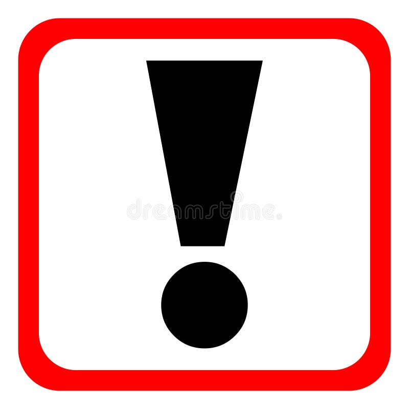 A Red Icon with an Exclamation Point. Vector Illustration. Stock Vector ...