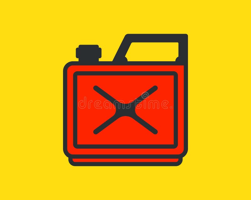 The Red Icon is a Gasoline Canister. Stock Vector - Illustration of ...