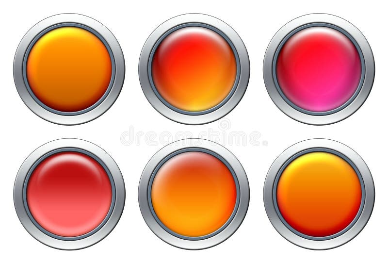 Round Red Web Buttons stock illustration. Illustration of srgb - 5280102