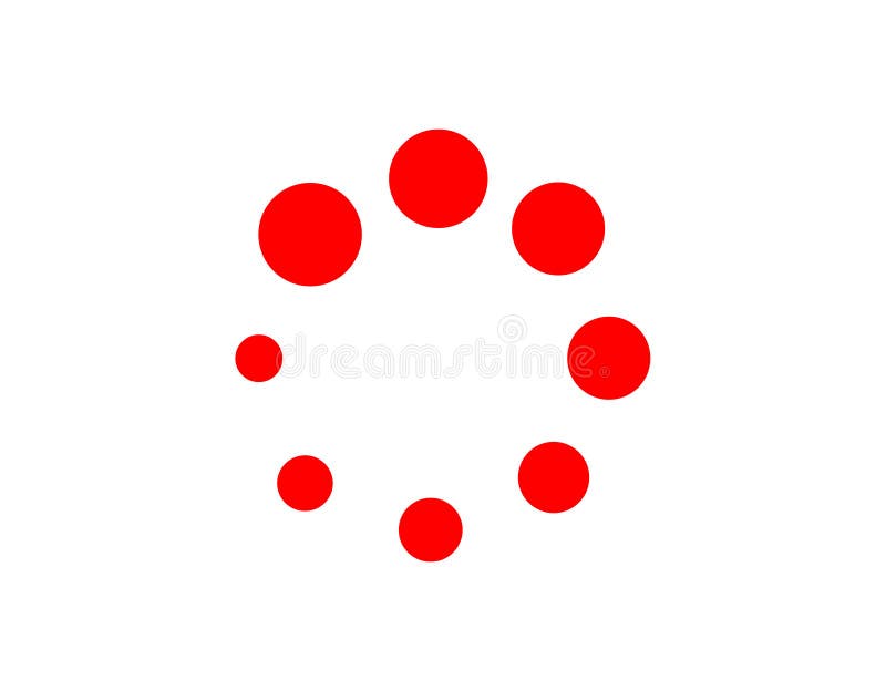 Red loading icon on white stock vector. Illustration of sign - 162426290