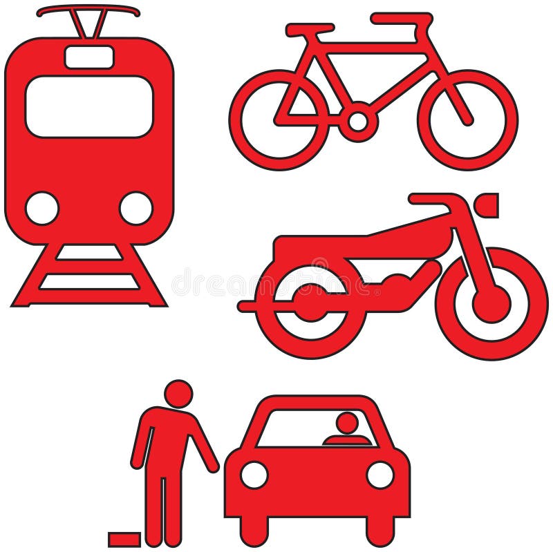 Red icons stock vector. Illustration of banner, vector - 6876721