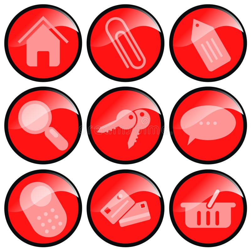 Business Icons Red Stock Illustrations – 65,569 Business Icons Red ...
