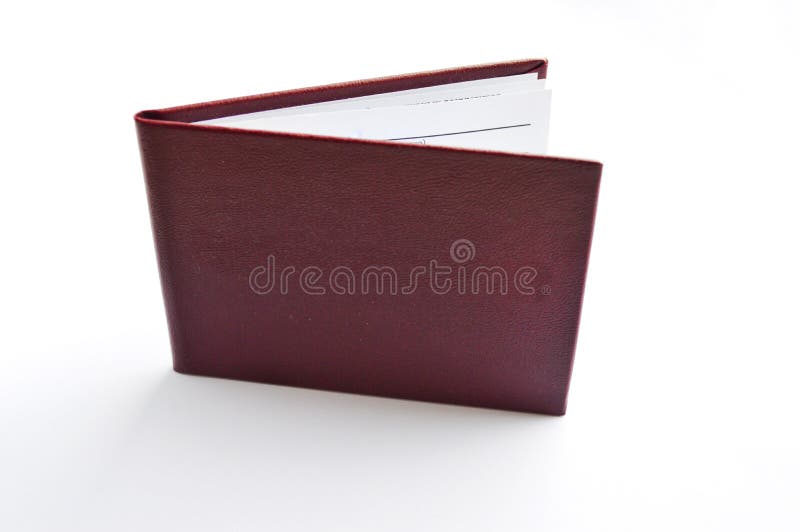 Red Identity Card Document Certificate on White Background Isolation ...