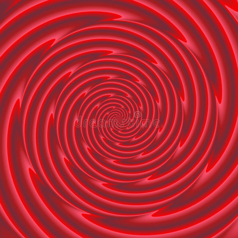 Red Spiral Pattern - Digitally Rendered Background Stock Illustration ...