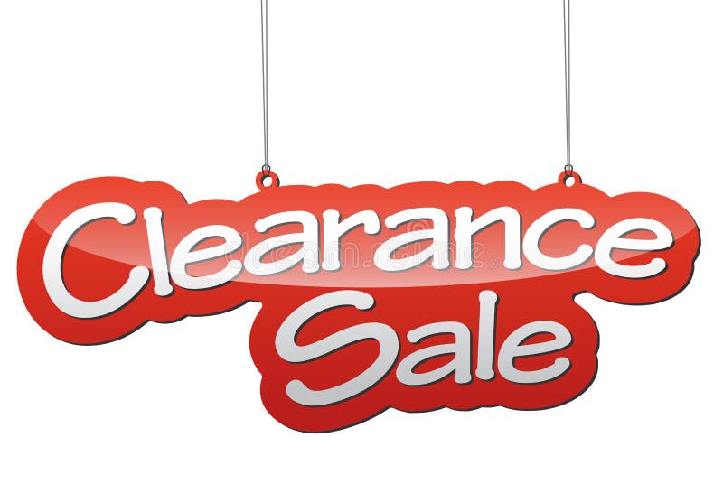 Clearance Poster with Brush Strokes. Stock Vector - Illustration of ...