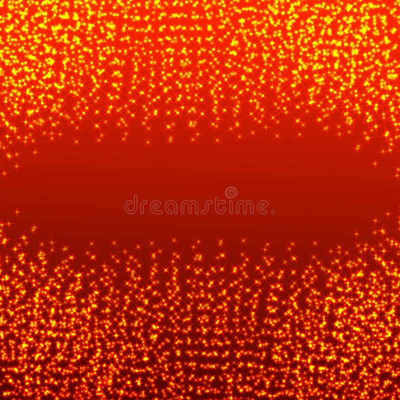 Red Illustration with Particles. Illustration with Abstract Snowflakes ...