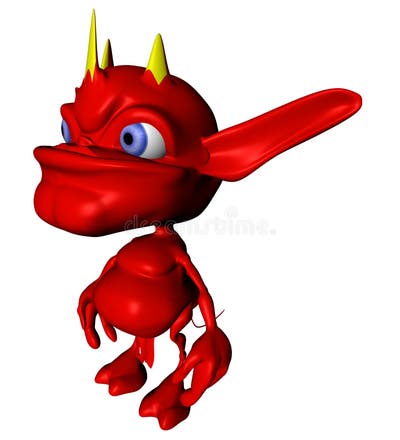 Red imp stock illustration. Illustration of satan, render - 13367311