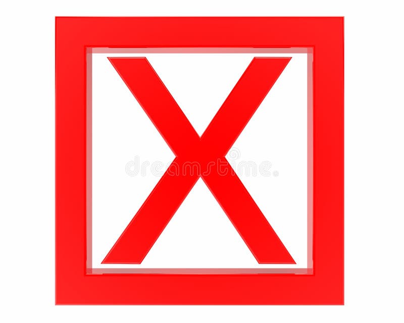 Red Incorrect Mark Symbol Isolated on White Background Stock ...