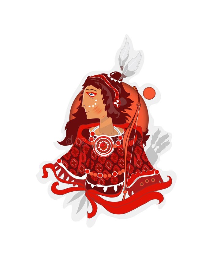 Red indian graphic stock illustration. Illustration of abstract - 3347879