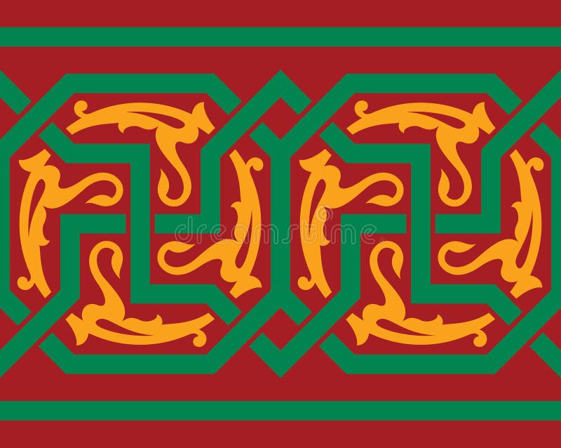 Red Indian Seamless Pattern Stock Vector - Illustration of painting ...