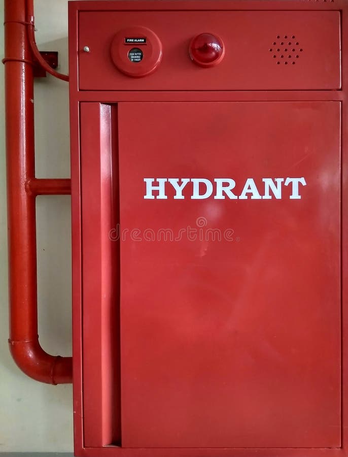 Red Indoor Hydrant Box for Safety Stock Image - Image of soft, focus ...