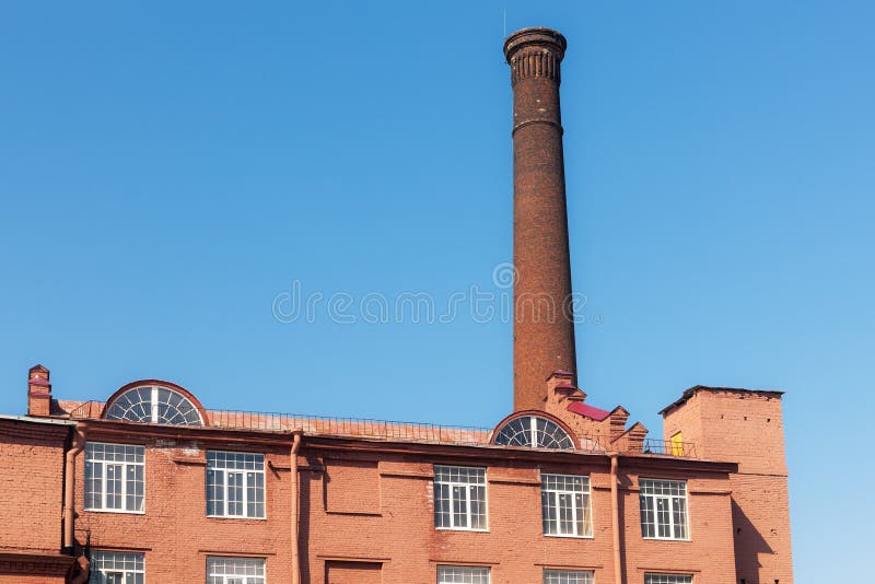 Red industrial building stock photo. Image of high, roof - 135298016