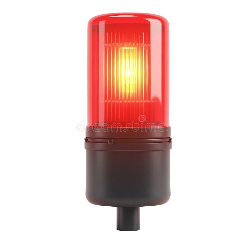 Red Industrial Warning Light Safety Beacon Signal Device Stock ...