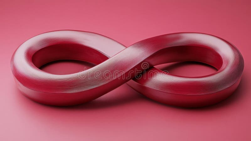 Red Infinity Symbol 3D Render Stock Illustration - Illustration of pink ...