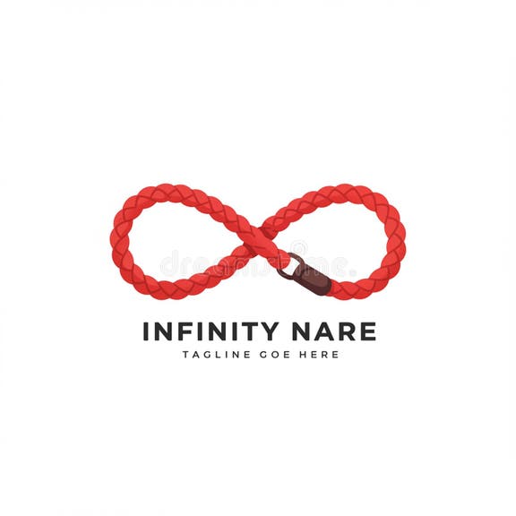 Red Infinity Symbol Made from Braided Rope with a Small Brown Accent ...