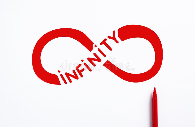 Red Infinity Symbol Showing Unlimited Possibilities Concept Stock Image - Image of concept ...