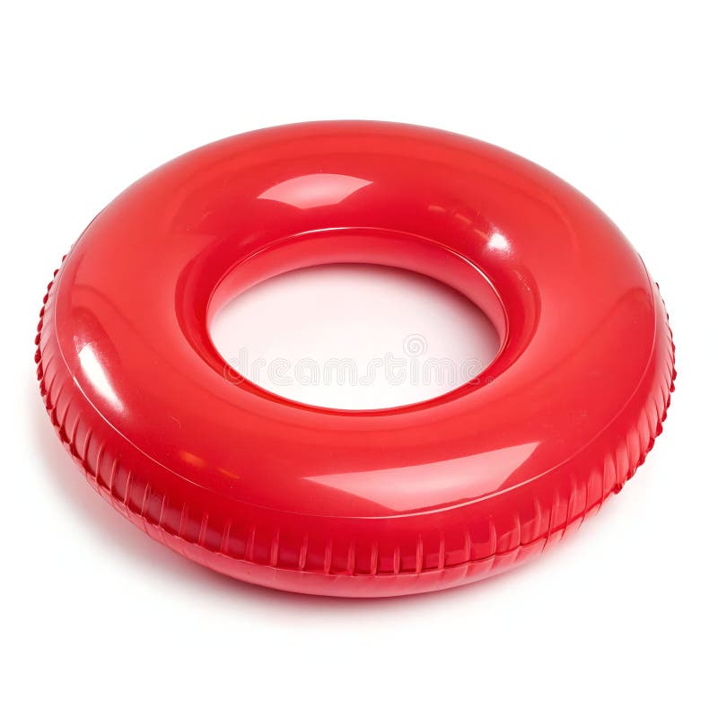 Red Inflatable Ring Isolated on White Background Stock Illustration ...