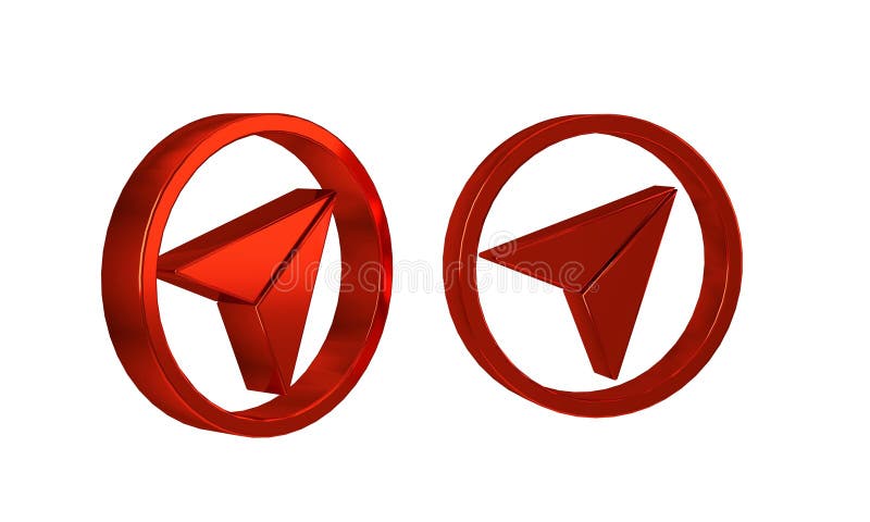 Red Infographic of City Map Navigation Icon Isolated on Transparent ...