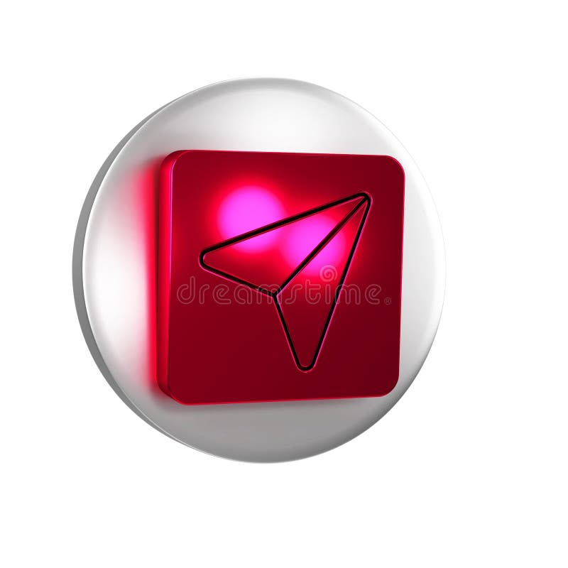 Red Infographic of City Map Navigation Icon Isolated on Transparent ...