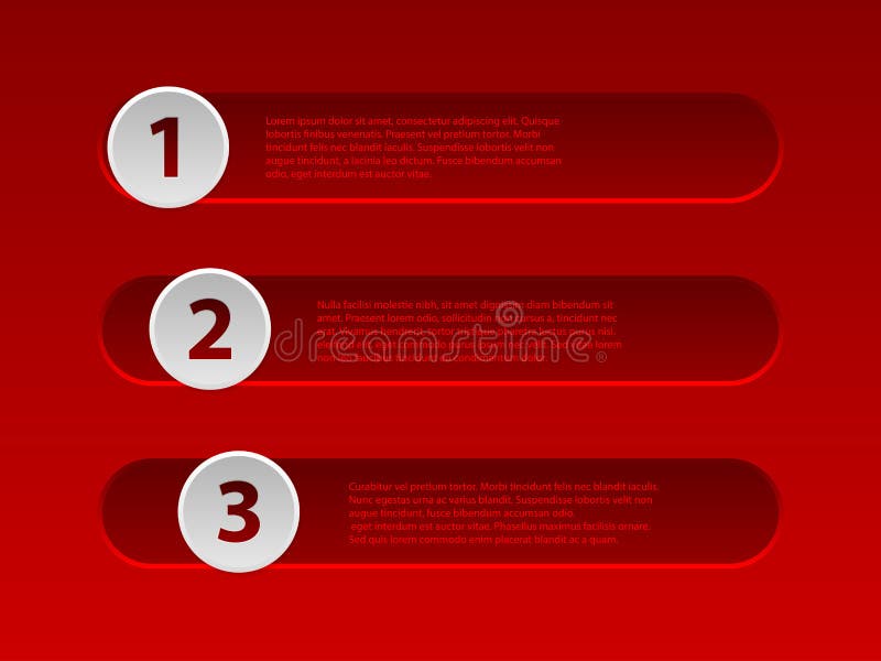 Red Infographic Design with Options Stock Vector - Illustration of ...