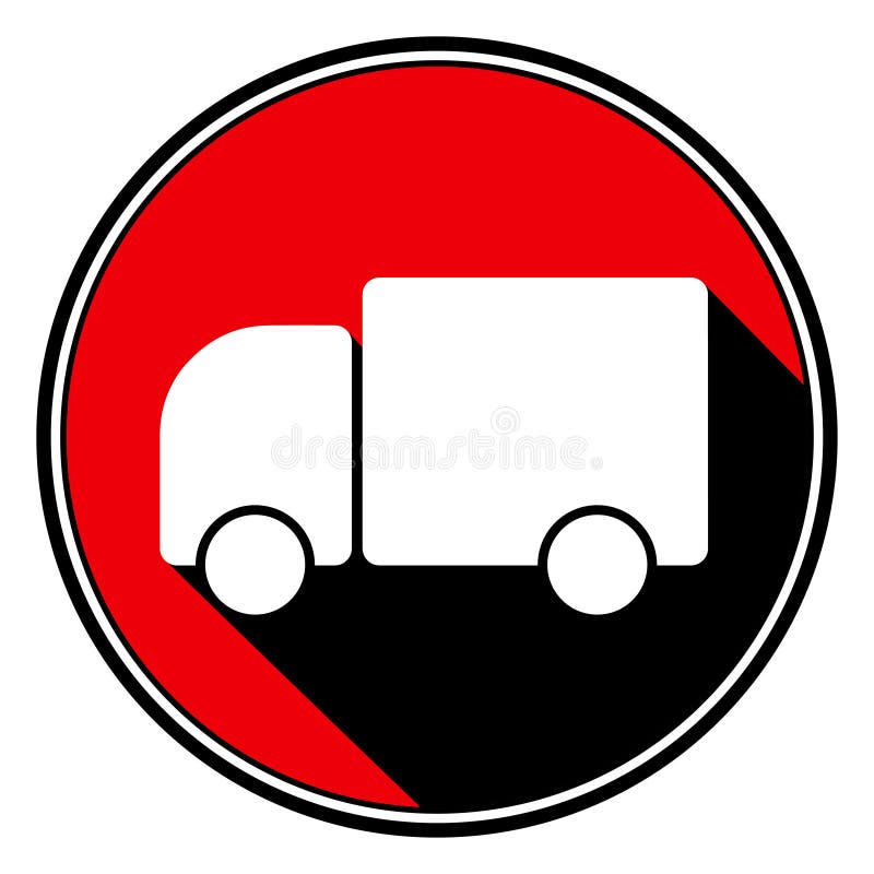 Red Information Icon - White Lorry Car Stock Vector - Illustration of ...