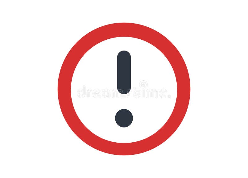 Red Information Sign Icon. Concept of Prevention and Safety Stock ...