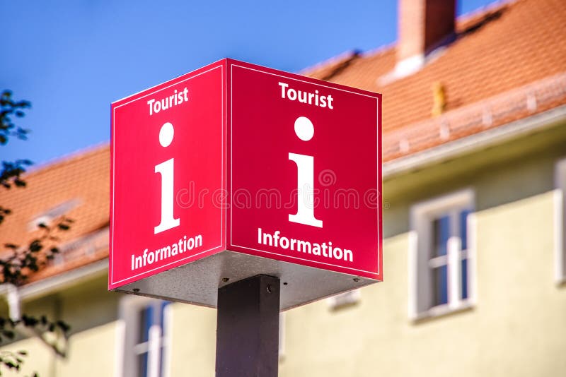 Red Information Tourist Sign Stock Image - Image of city, light: 316894827