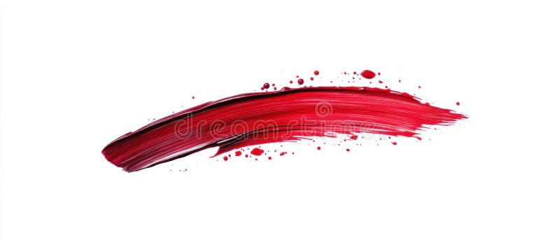 Red Ink Brushstroke on White Background. Generative Ai Stock ...