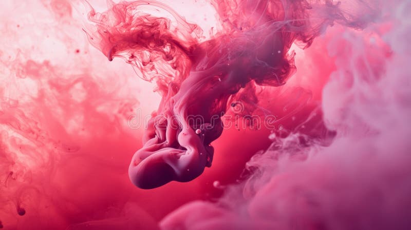 Red Ink Cloud Water Creating Abstract Form Stock Photos - Free ...